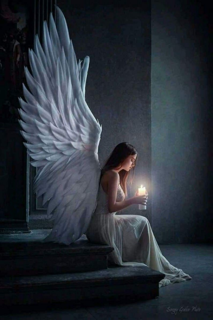 angel con vela - Magia Angelica